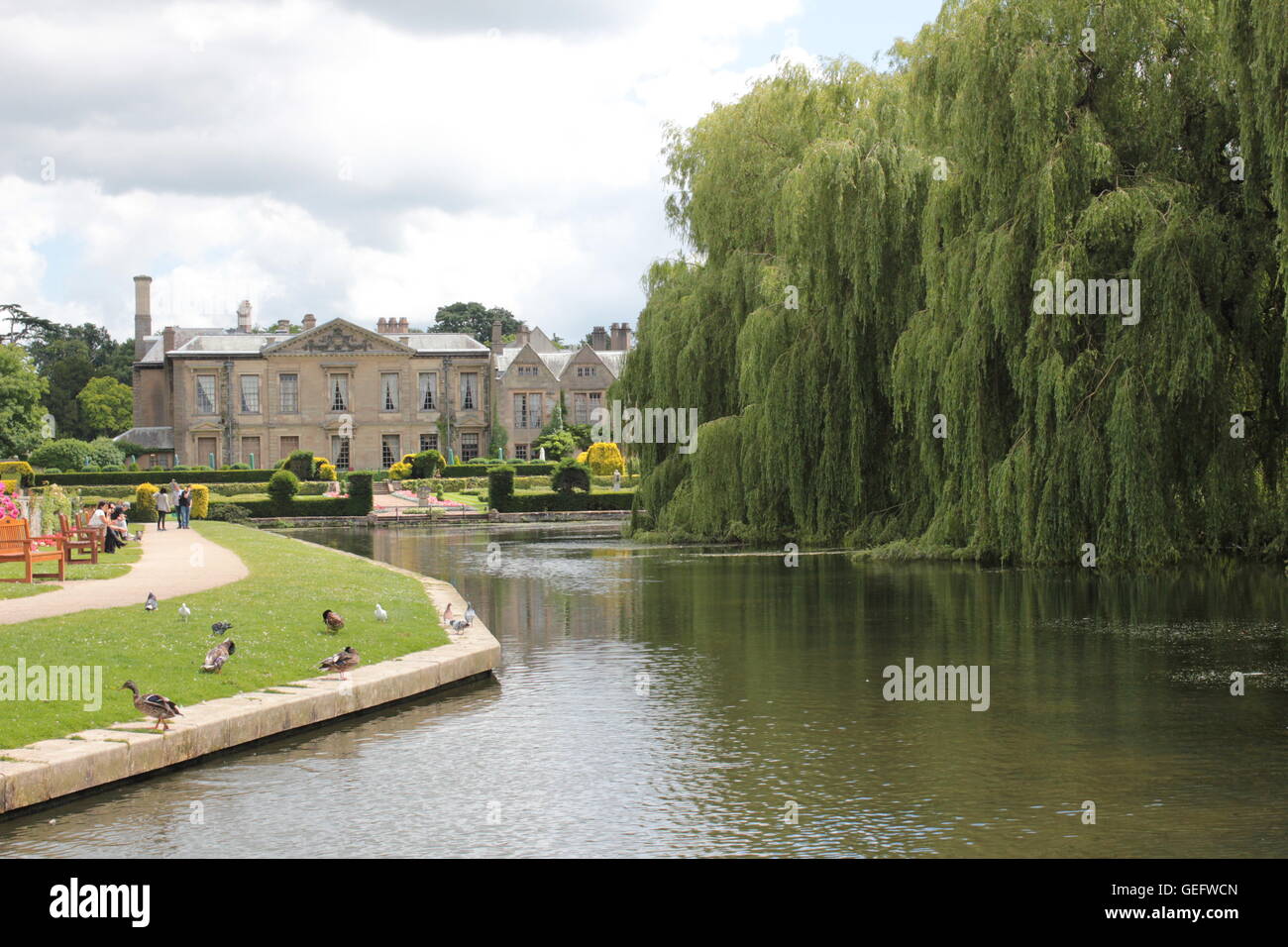 Coombe Abbey with river Stock Photo - Alamy
