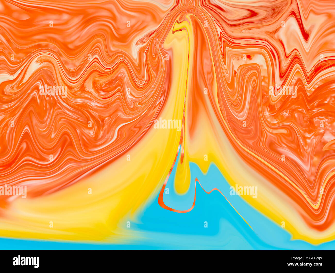 Bright abstract fantasy with orange, yellow and blue Stock Photo - Alamy