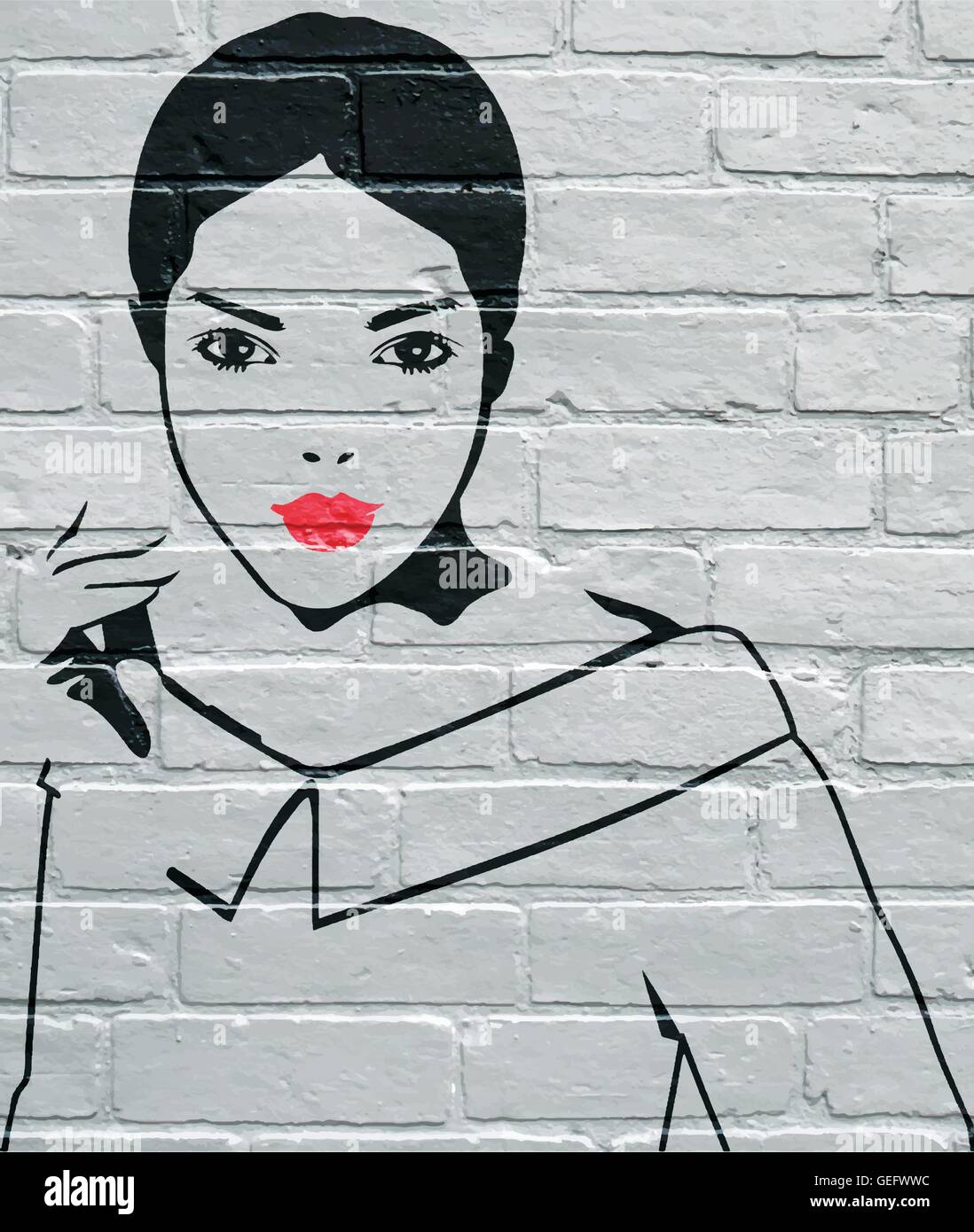 Urban art, portrait of woman Stock Vector Image & Art - Alamy
