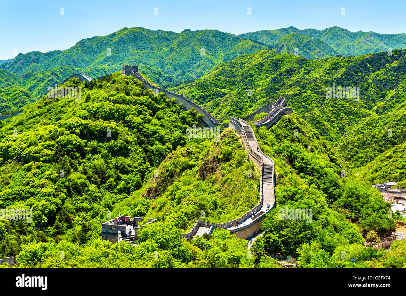 View of the Great Wall at Badaling - China Stock Photo - Alamy
