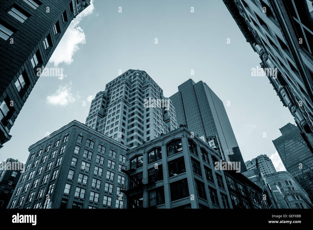 skyscrapers blue color Stock Photo - Alamy