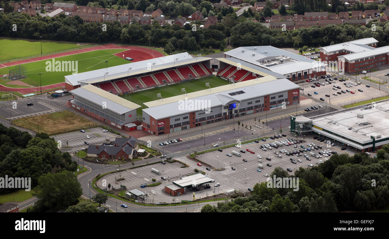 aerial view of Leigh Centurions Rugby League Club ground, Leigh Sports ...
