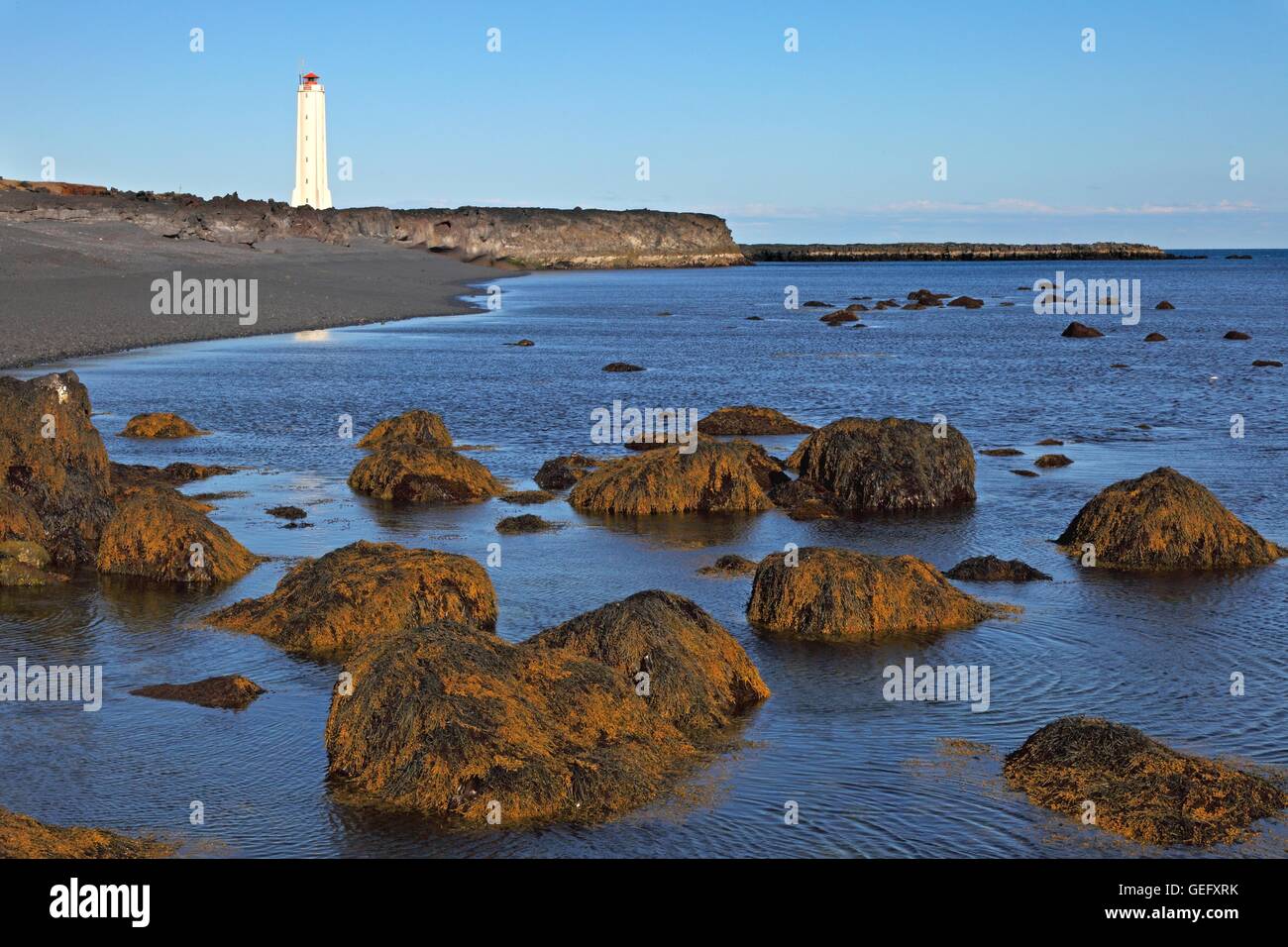 Malarrif lighthouse, Vesturland, Iceland Stock Photo - Alamy