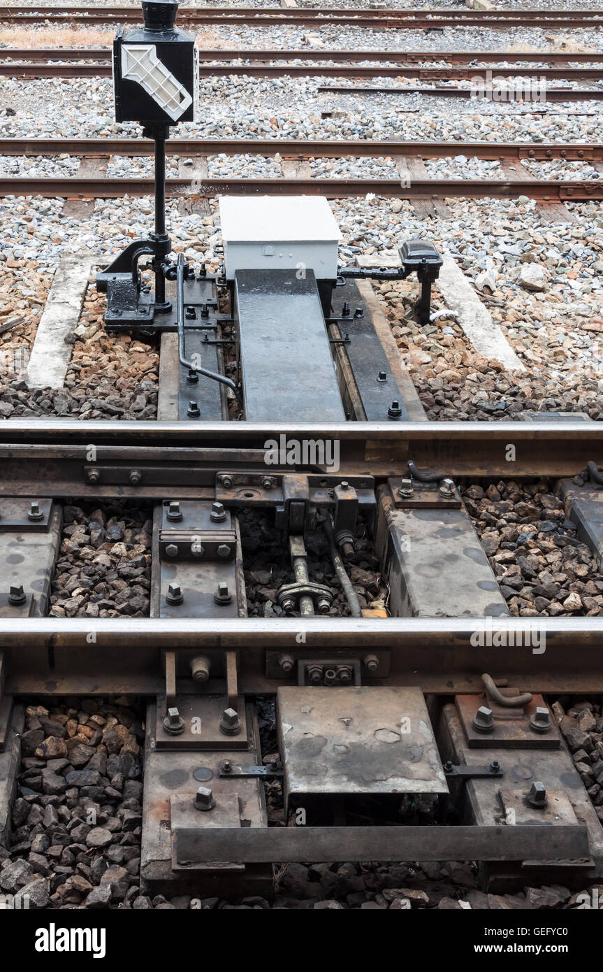 Switching control set for siding track in the urban station of Thailand ...