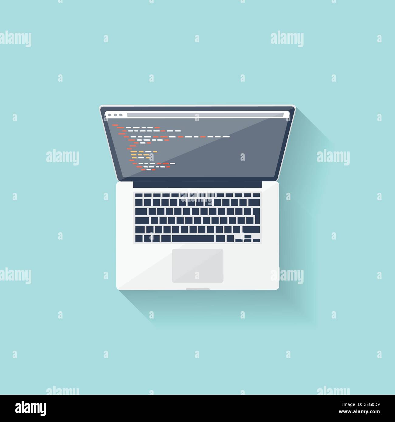 Programming and coding online. Flat style. Web courses. Internet ui design. App development ...