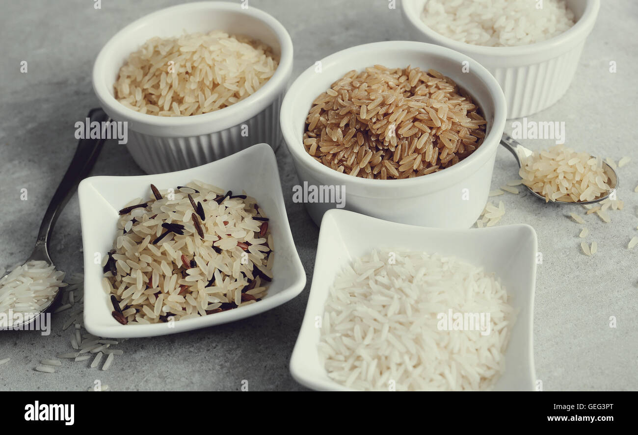 Various type of rice Stock Photo - Alamy