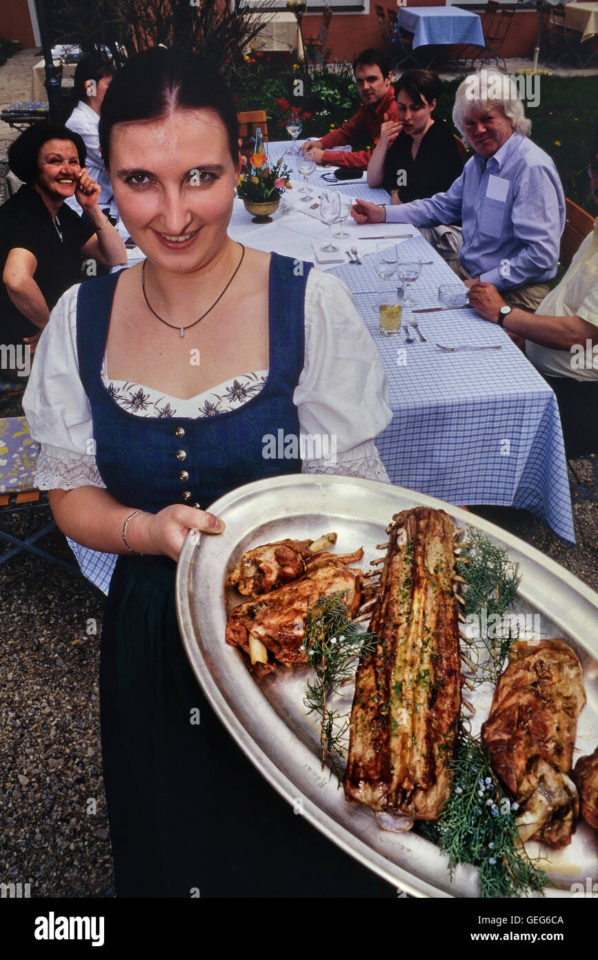 Traditional Bavarian restaurant. Bergen. Germany. Europe Stock Photo ...