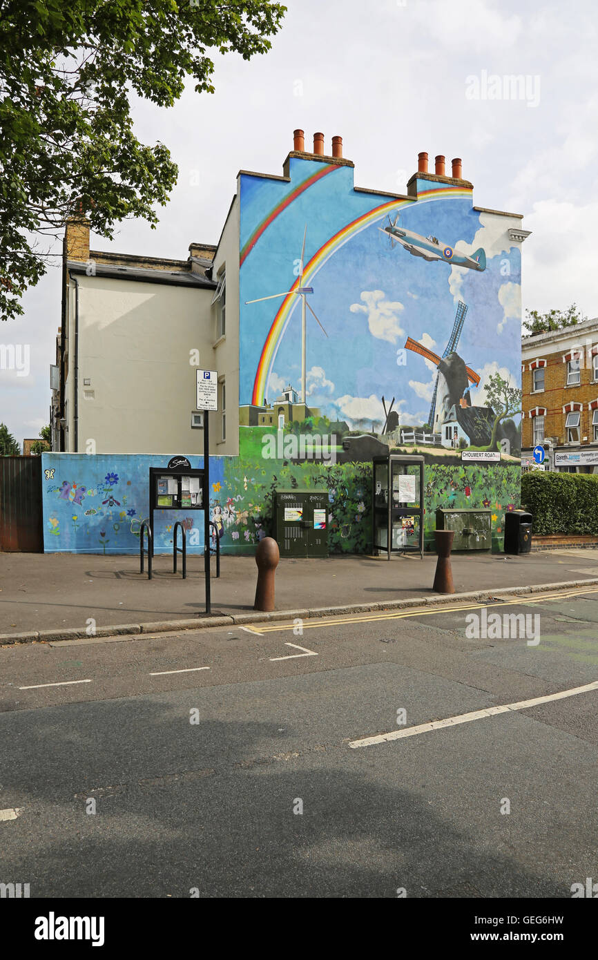 Mural in Peckham by Walter Kershaw. A modern take on Jacob Ruisdael's ...