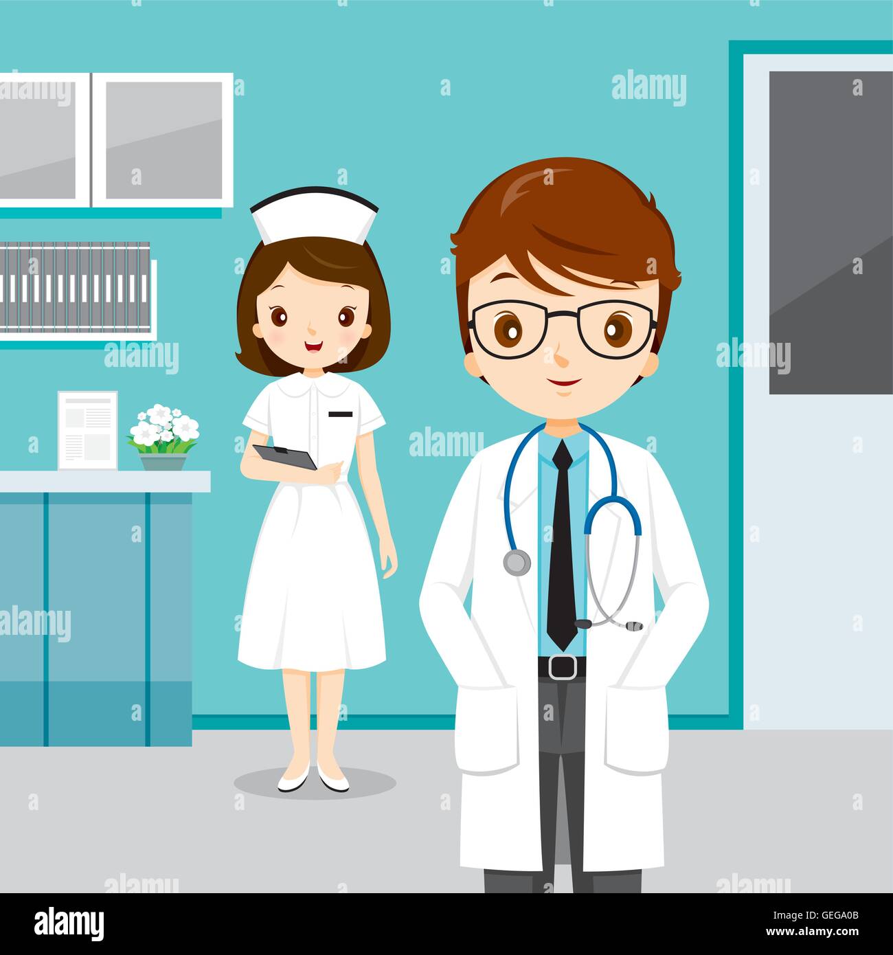 Man doctor hospital team Stock Vector Images - Alamy