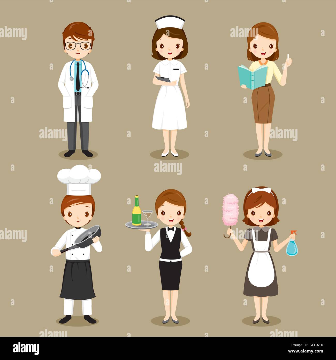 People With Different Occupations Set, Profession, Avatar, Worker, Job ...