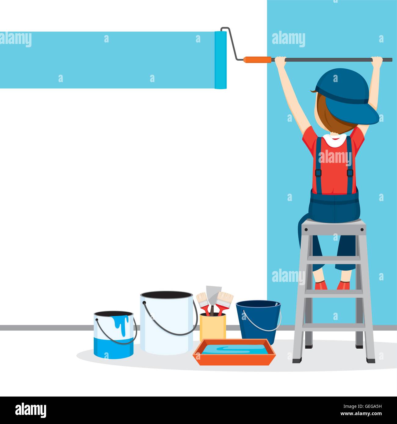 Man occupations paint Stock Vector Images - Alamy