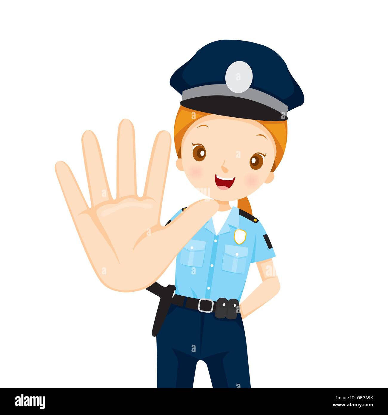 Policewoman stop Stock Vector Images - Alamy