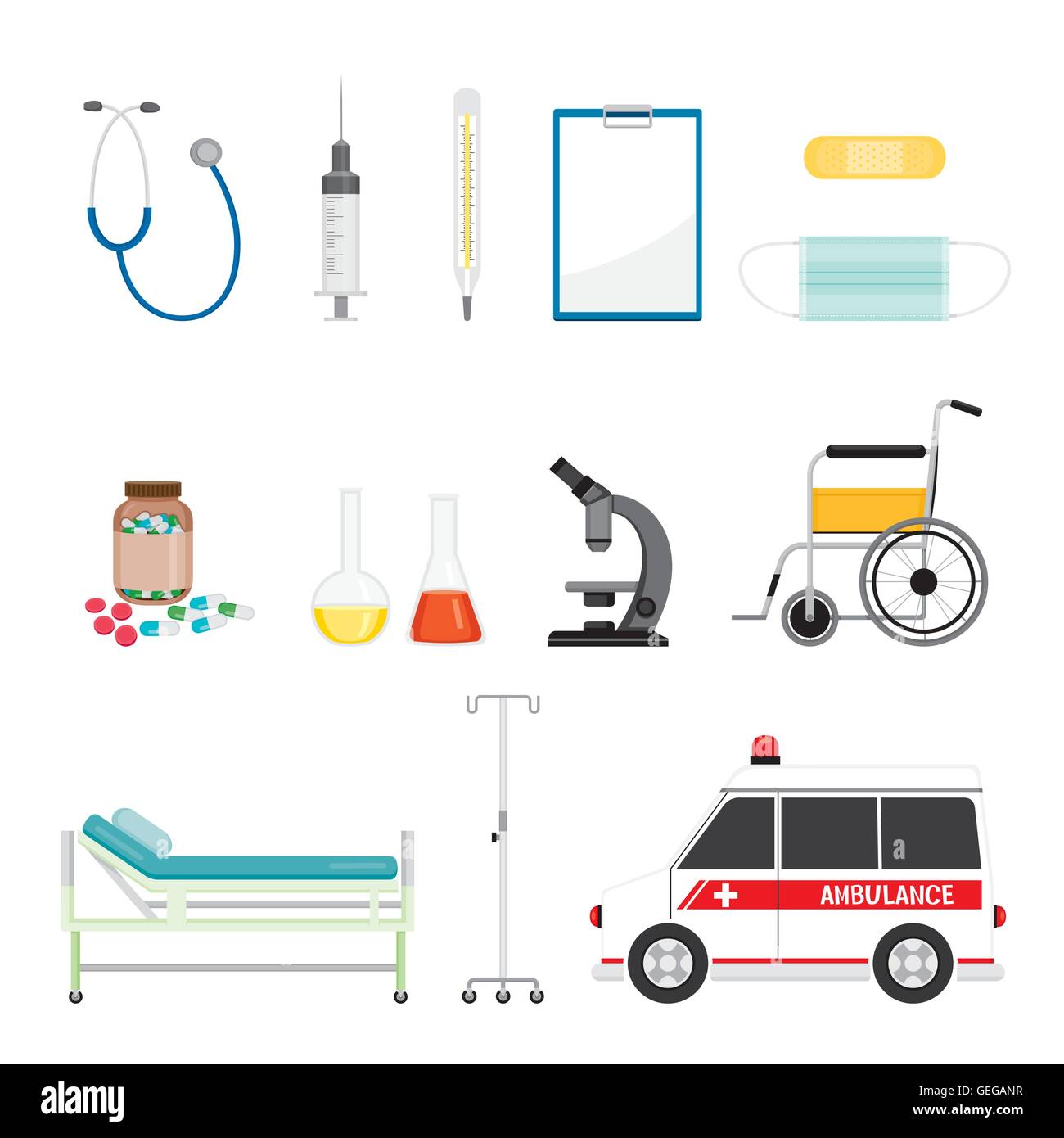 Set emergency equipment Stock Vector Images - Alamy