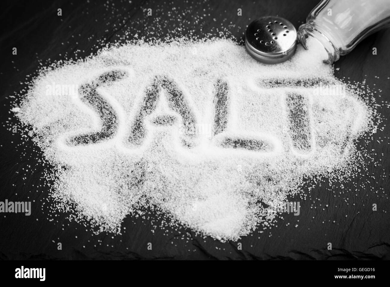 Salt written word hi-res stock photography and images - Alamy
