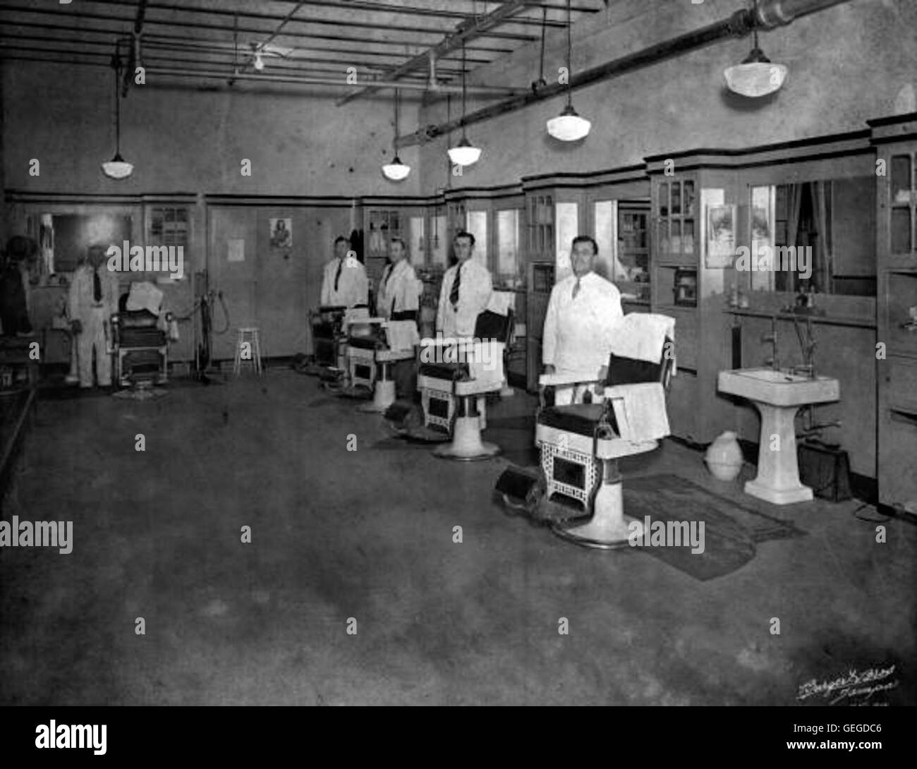 The barber shop at the Florida State Hospital in Chattahoochee, Florida ...