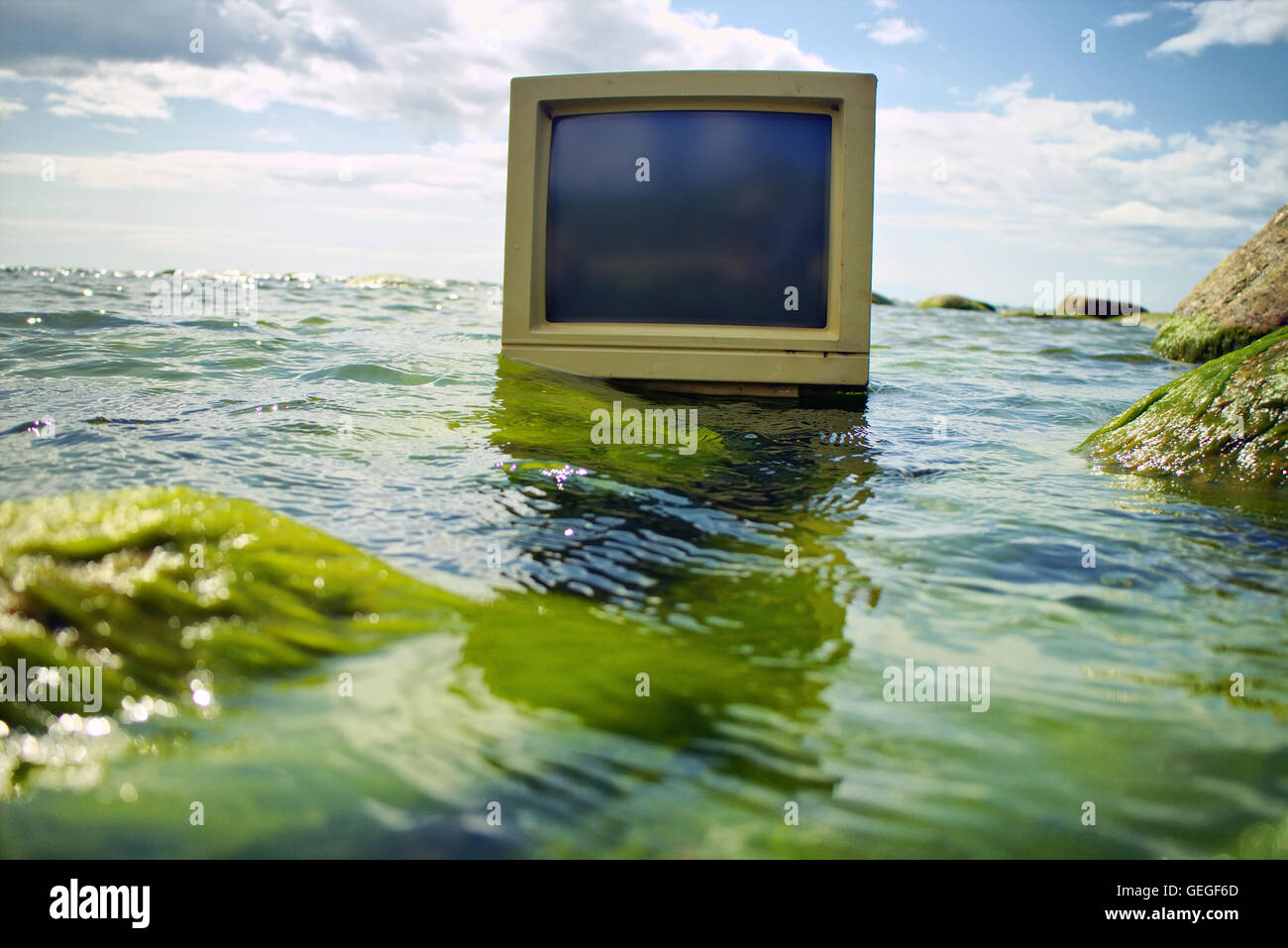 concept of computer technology and ocean Stock Photo - Alamy