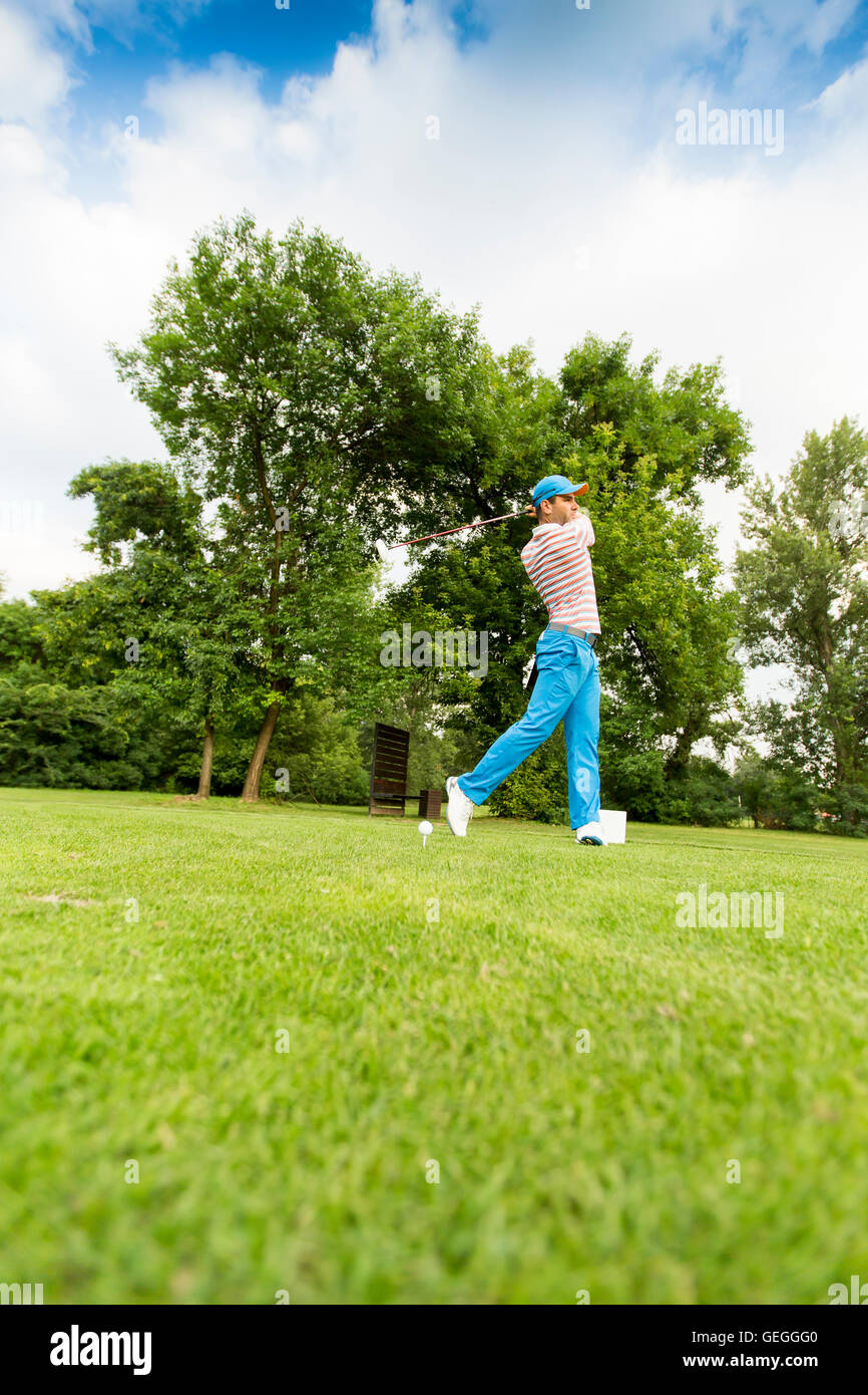 Outdoor exercise playing golf hi-res stock photography and images - Alamy