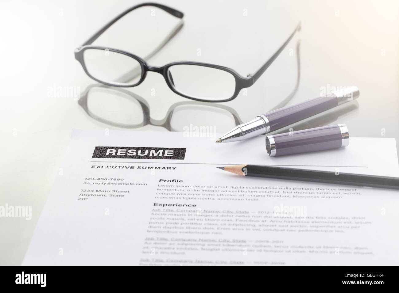 Resume With Pen And Paper High Resolution Stock Photography and Images ...