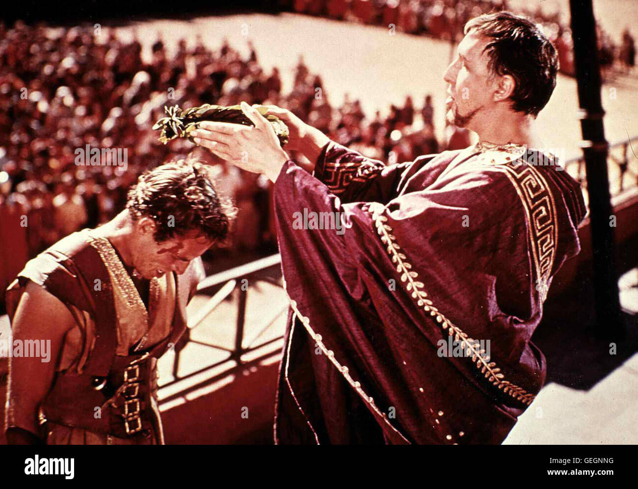Charlton Heston, Frank Thring Von Pontius Pilatus (Frank Thring,r) wird ...