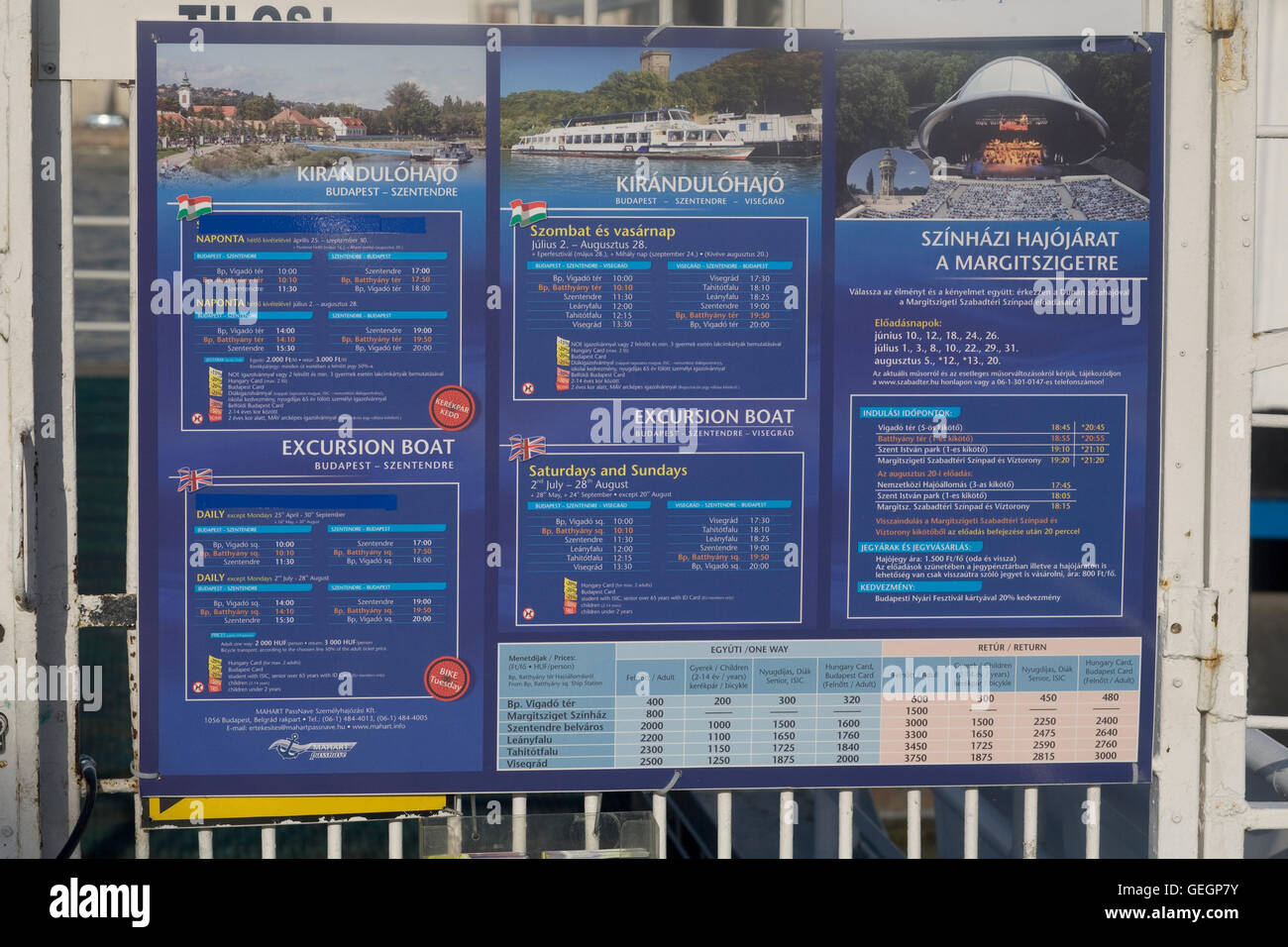 Cruises timetable hi-res stock photography and images - Alamy