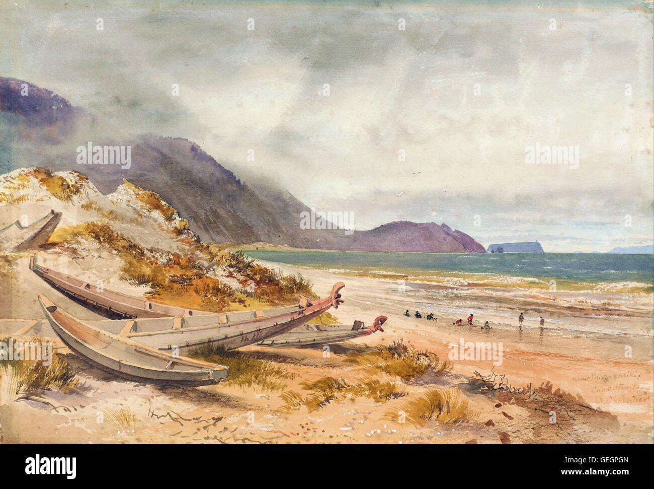 Nicholas Chevalier - Near Paekakariki, Cook Strait Stock Photo - Alamy