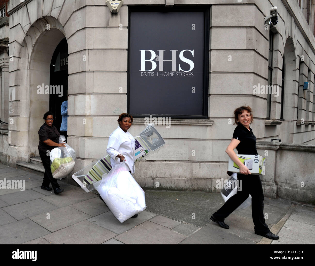 Bhs staff carry goods hi-res stock photography and images - Alamy