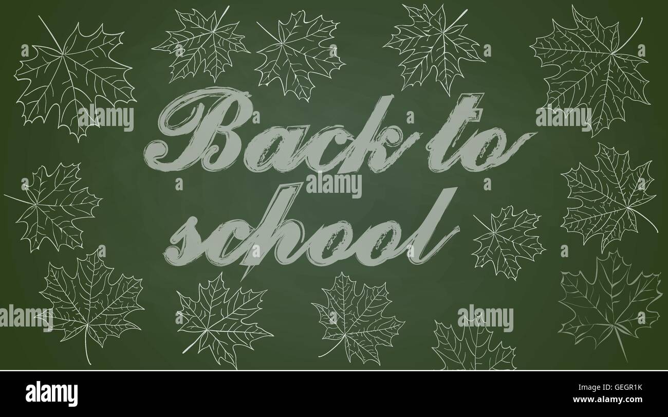 Back to School Chalkboard Background Stock Vector Image & Art - Alamy