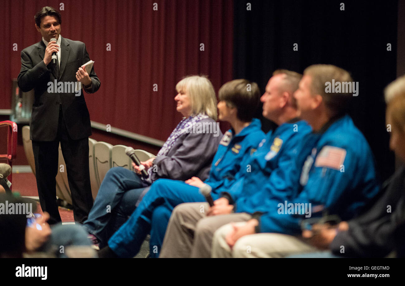 The screening of 'A Beautiful Planet,' a NASA-produced film, is held at ...