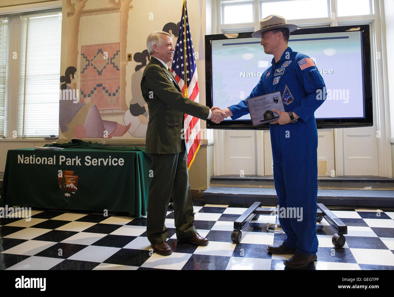 NASA astronaut Kjell Lindgren attends a National Park Service event in ...