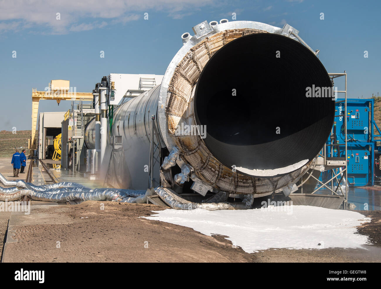 NASA conducted a booster test for the Space Launch System (SLS) rocket ...
