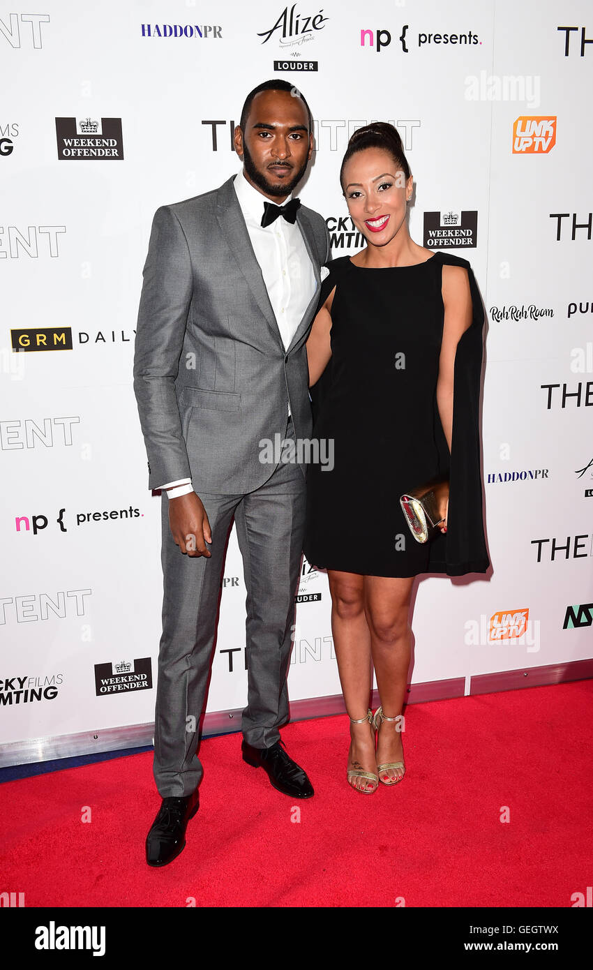 Tyler Fayose and fiance Sarah Akokhia attending the premiere of The ...