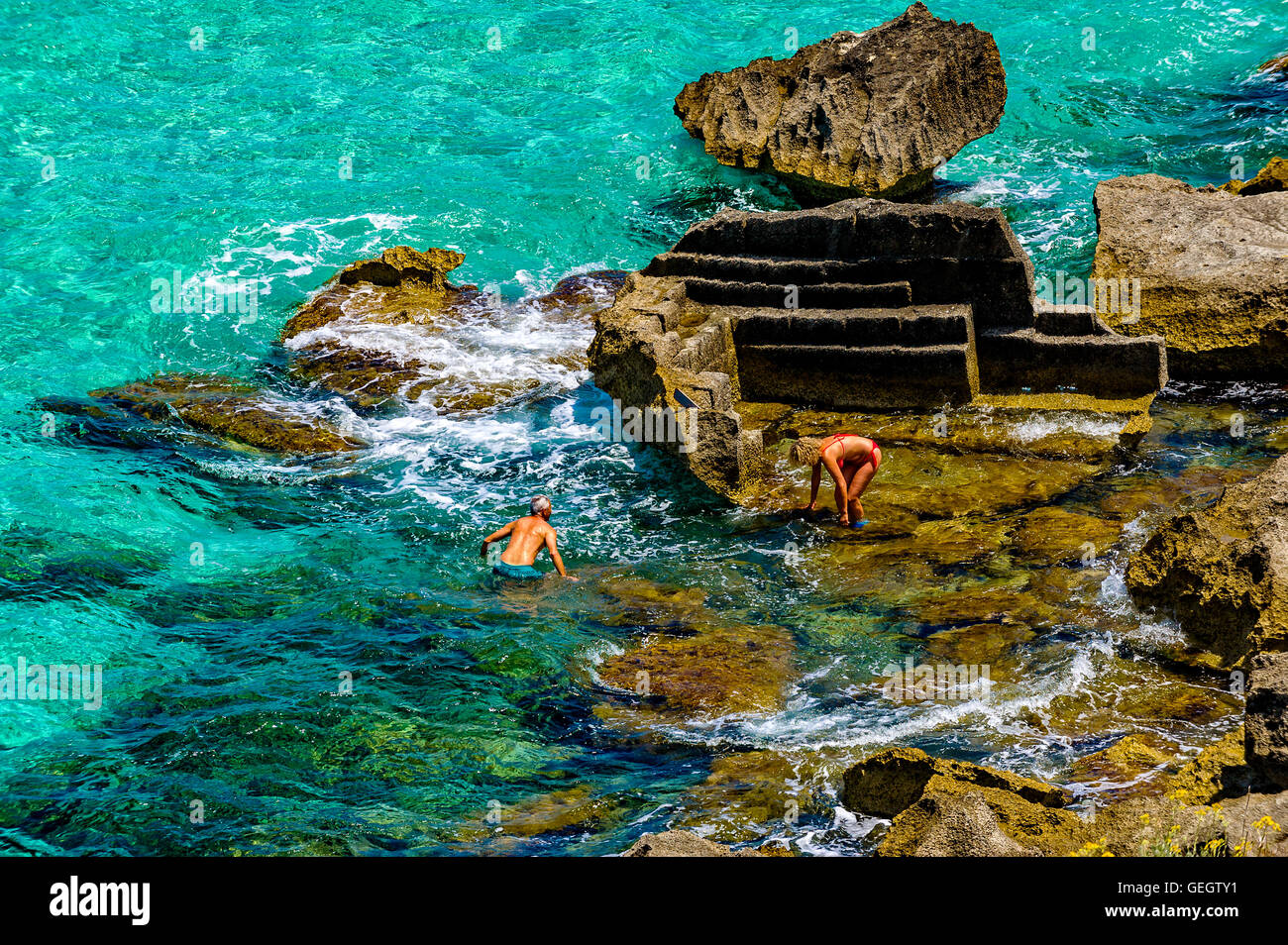 Italy Sicily Egadi Islands Favignana - Cala Rossa Stock Photo - Alamy