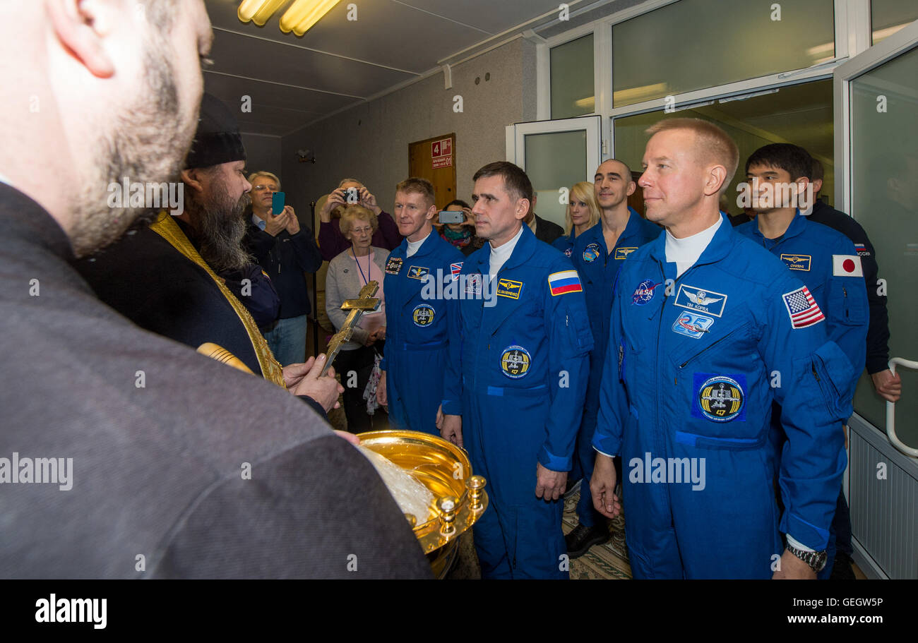 Expedition 46 crew members, including astronauts Yuri Malenchenko, Tim ...