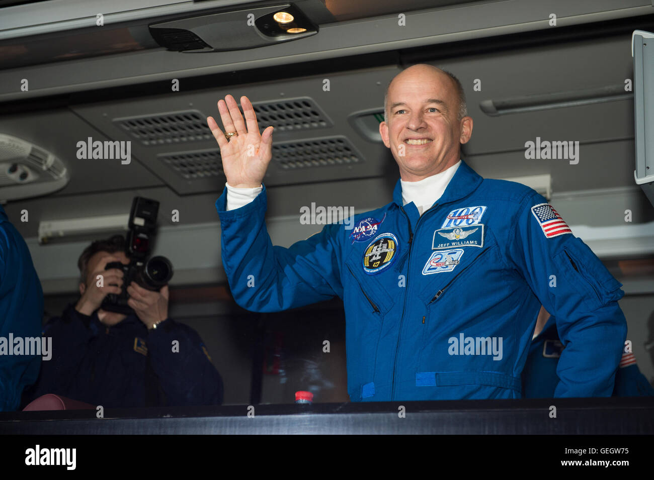 NASA astronaut Jeff Williams and fellow cosmonauts prepare for ...