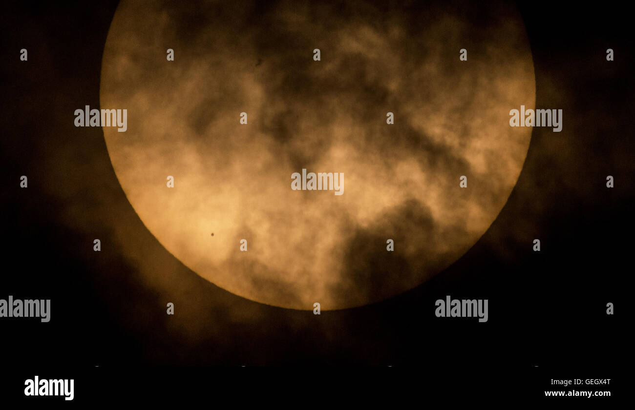 NASA captures an image of the Mercury Solar Transit on May 9, 2003, at ...