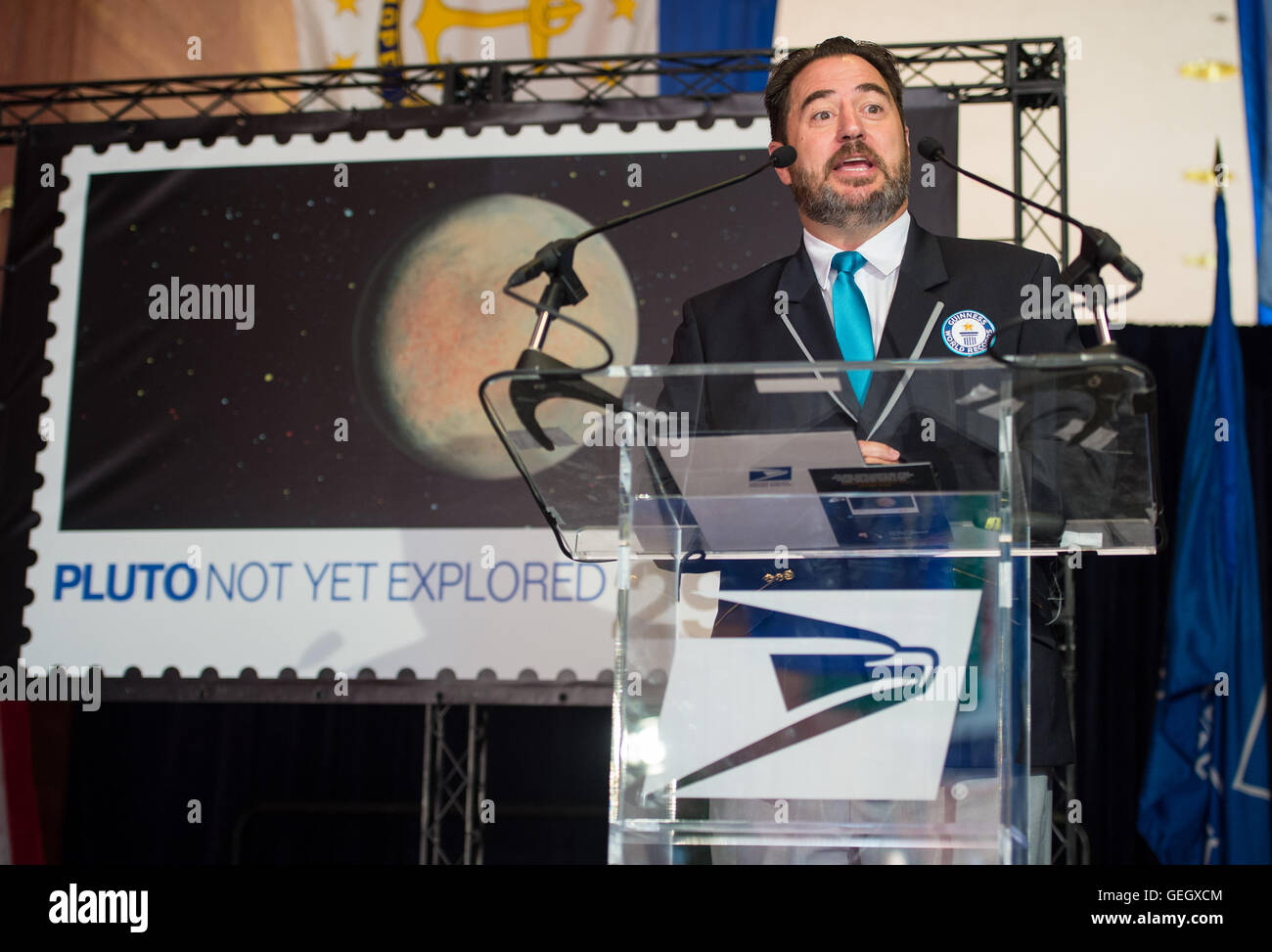 Pluto Not Yet Explored Stamp Sets Guinness World Record 07190004 Stock ...