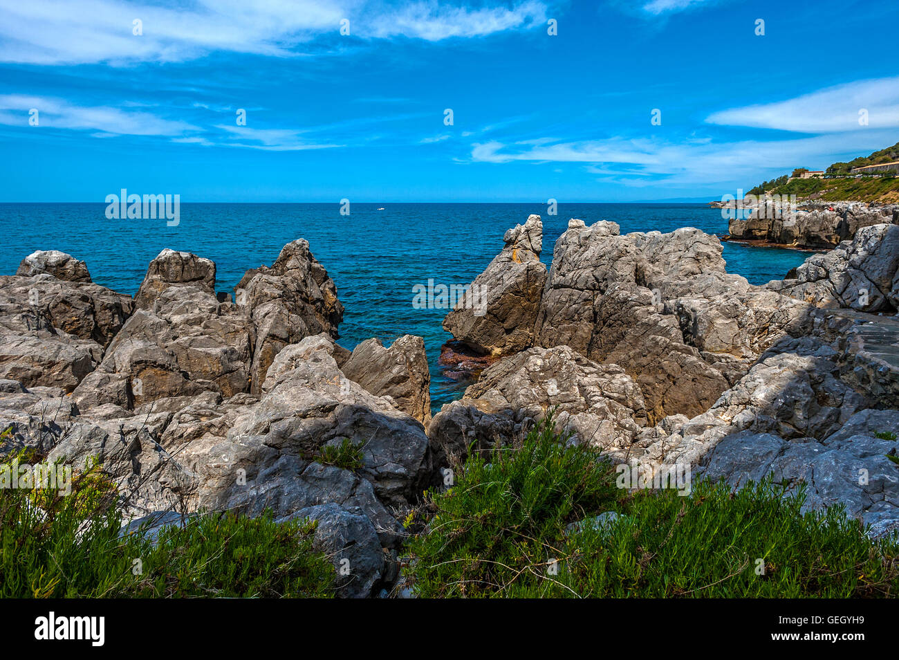 Italy Sicily Cefalù - megalithic walls Rocks Stock Photo - Alamy