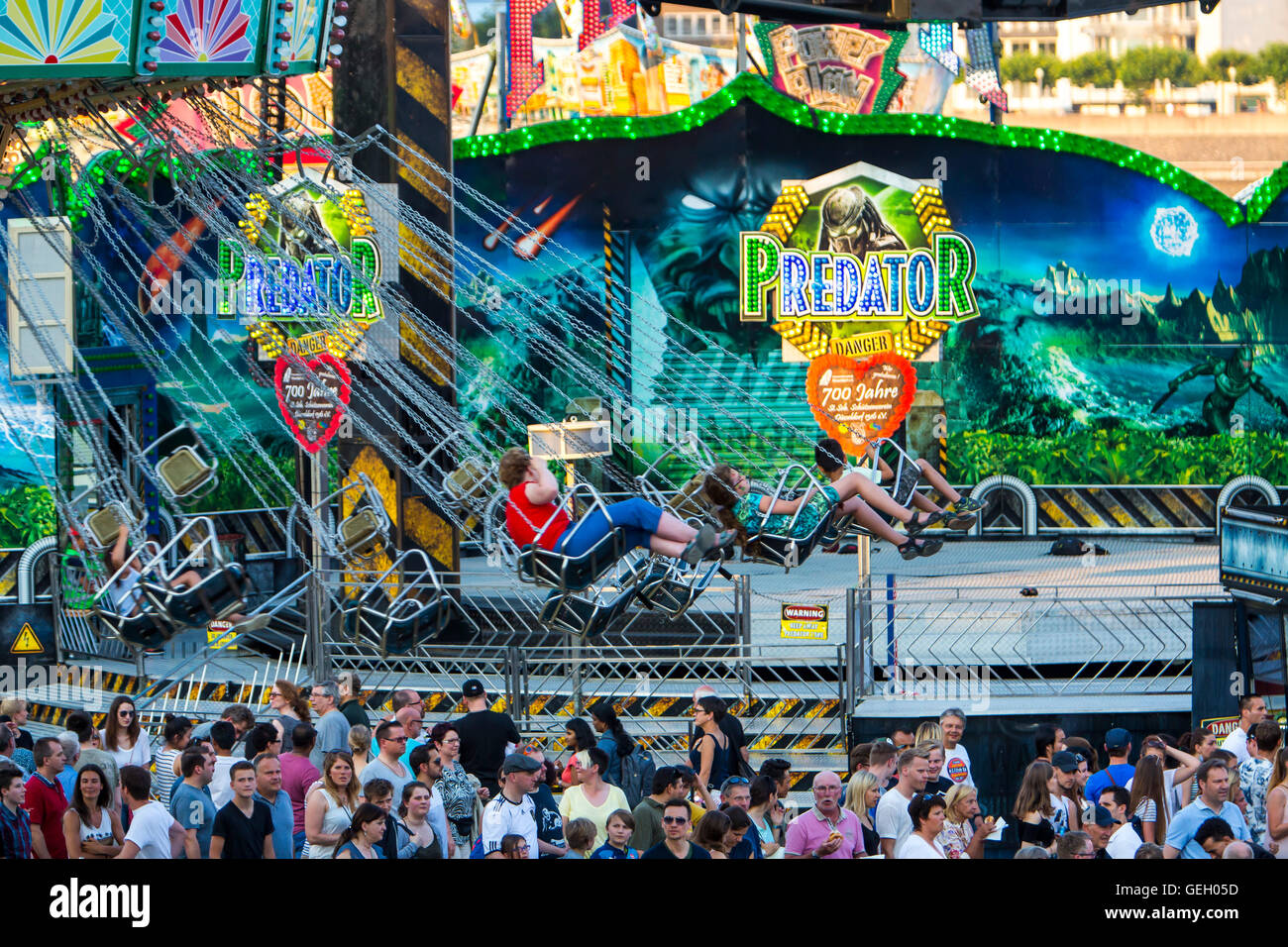 Largest fair on the Rhine, more than 4 millions visitors, with many ...