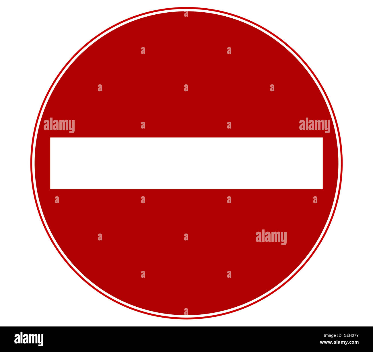 way street sign banned Stock Photo - Alamy