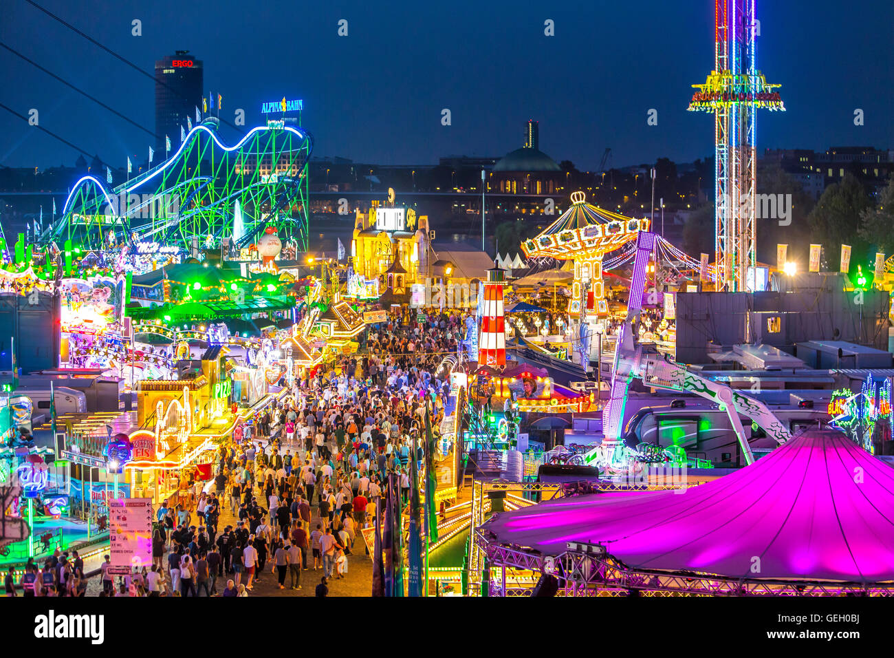 Largest fair on the Rhine, more than 4 millions visitors, with many ...