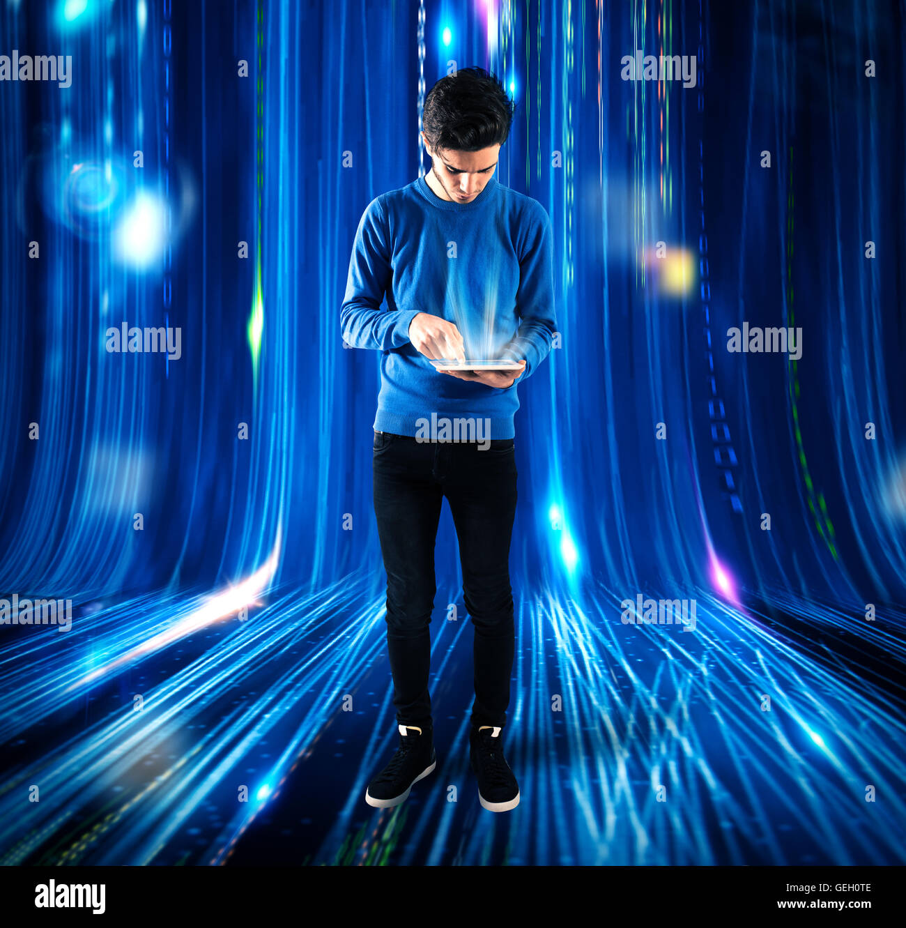 Teen and technology Stock Photo - Alamy