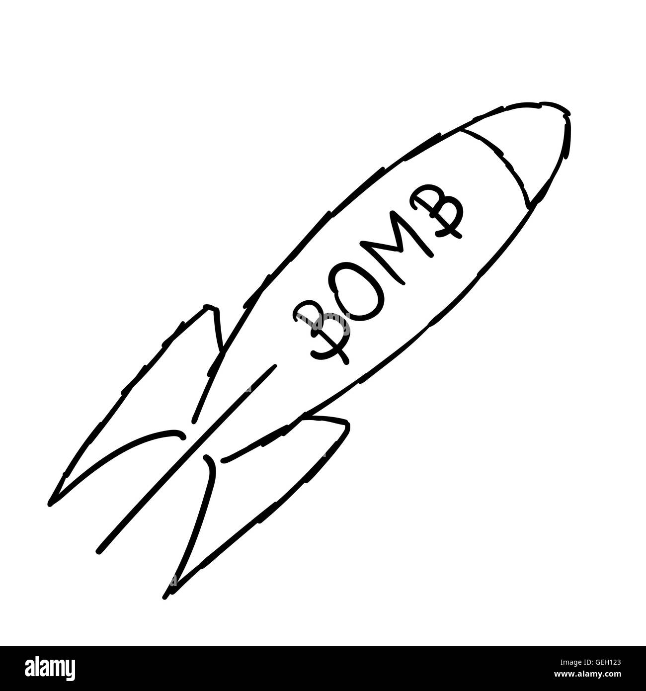 Doodle style bomb illustration in vector format Stock Vector Image ...