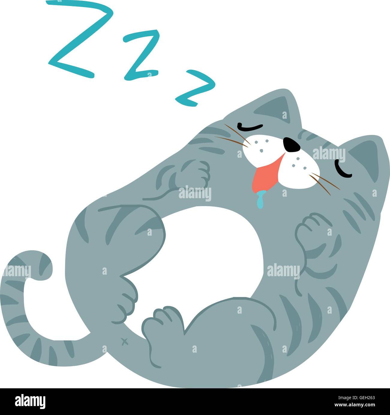 Tabby fat cat cartoon hi-res stock photography and images - Alamy