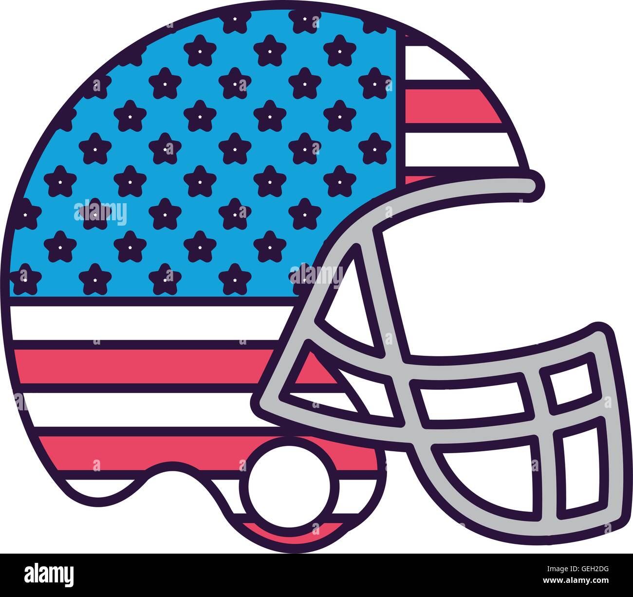 American Flag Football Vector