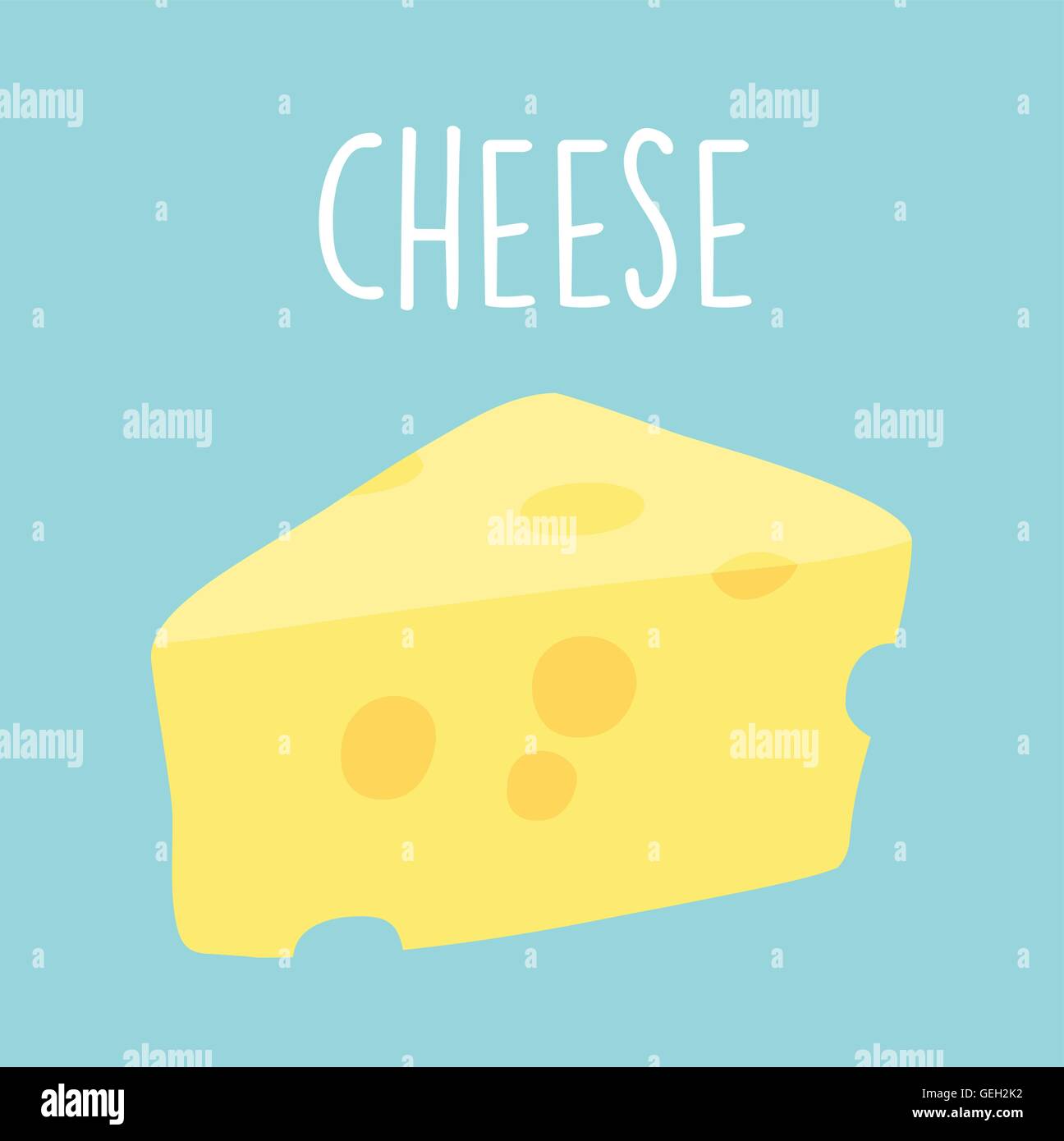 fresh tasty cheese cartoon vector illustration Stock Vector Image & Art ...