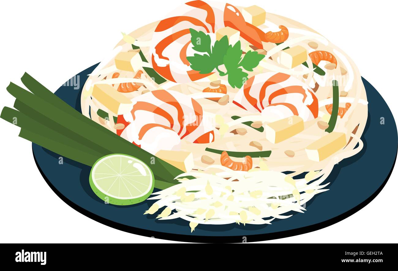 Thai popular food Stock Vector Images - Alamy