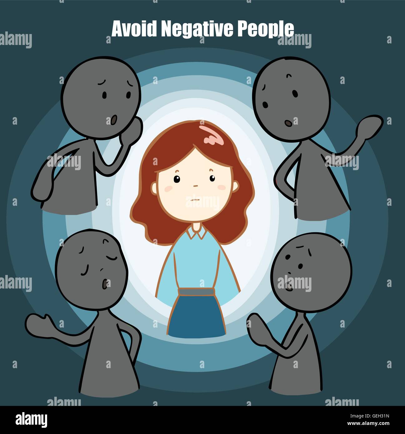 cartoon negative people should avoid vector Stock Vector Image & Art ...