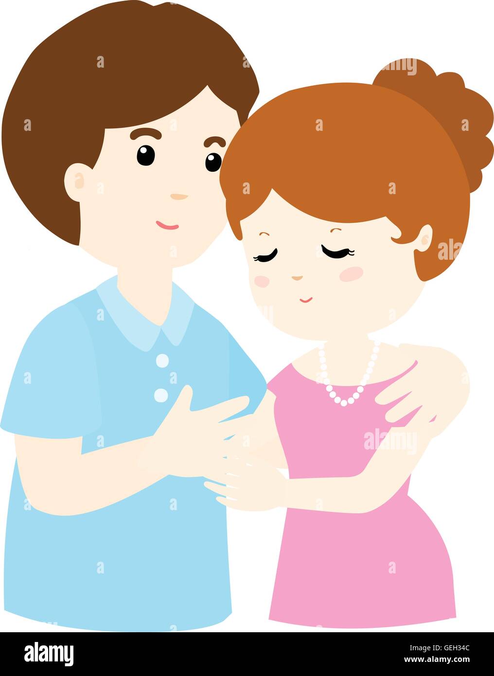 couples who have reconciled cartoon character vector illustration Stock ...