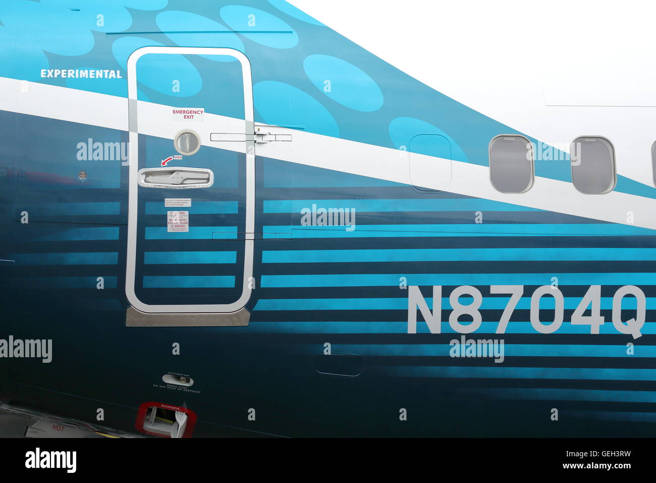 Details of a Boeing 737MAX Experimental Plane as seen at the ...