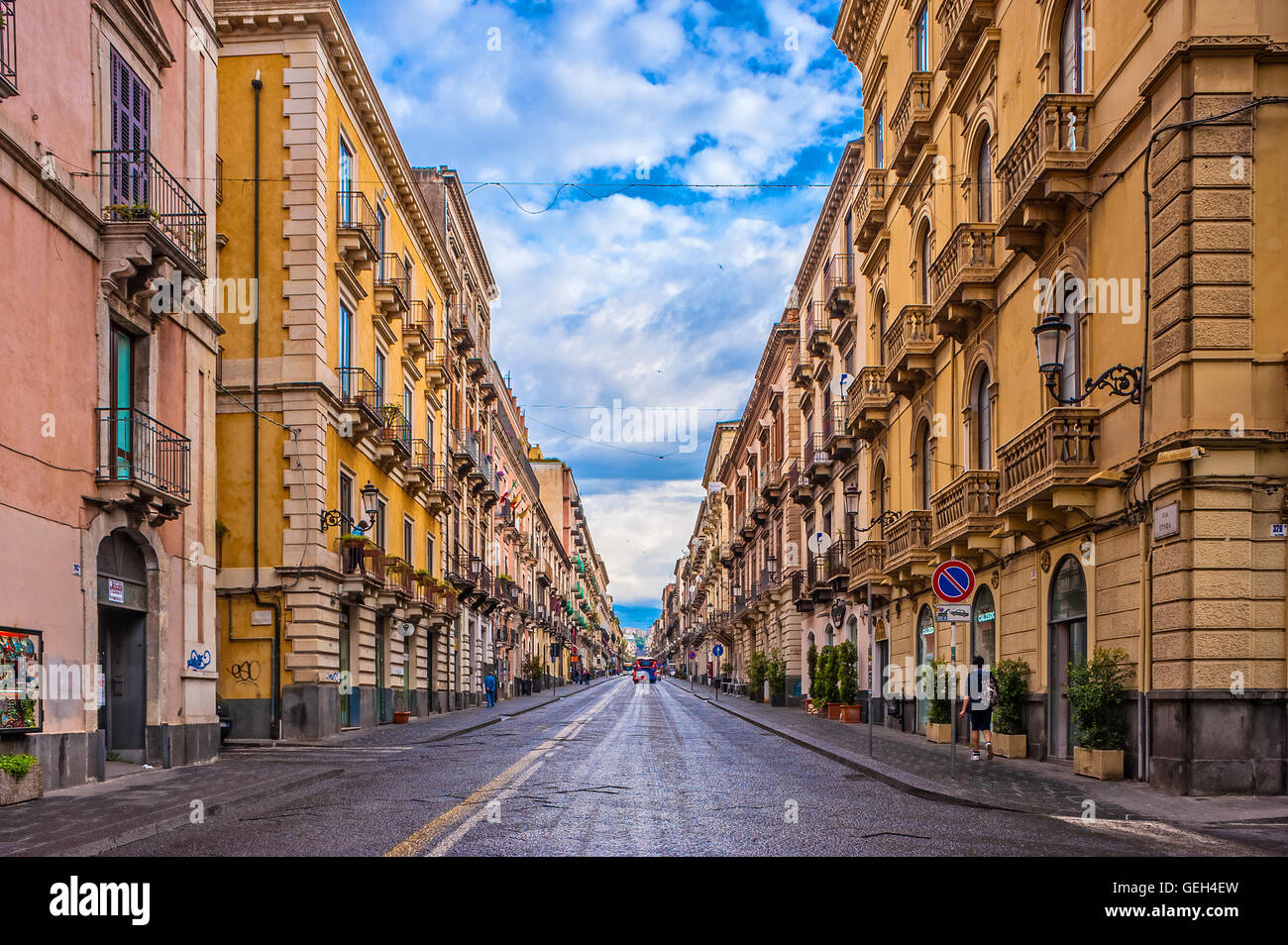 Italy Sicily Catania - Via Etnea Stock Photo - Alamy